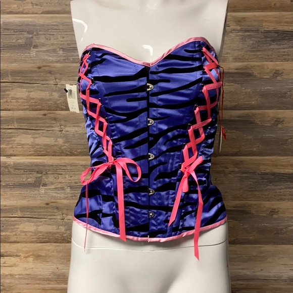 Hell Bunny | Tops | Hell Bunny Tiger Corset Purplepink Nwt G | Poshmark